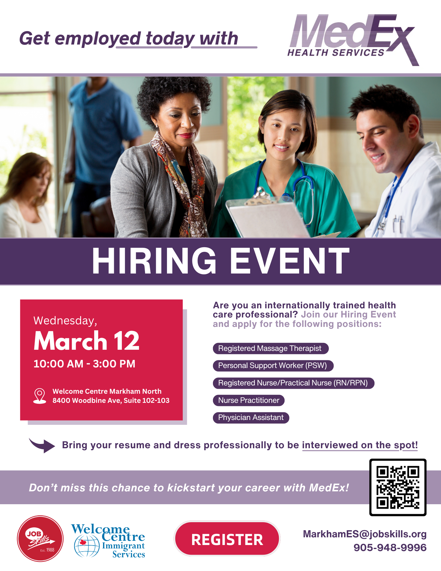 MedEx Hiring Event - Job Skills