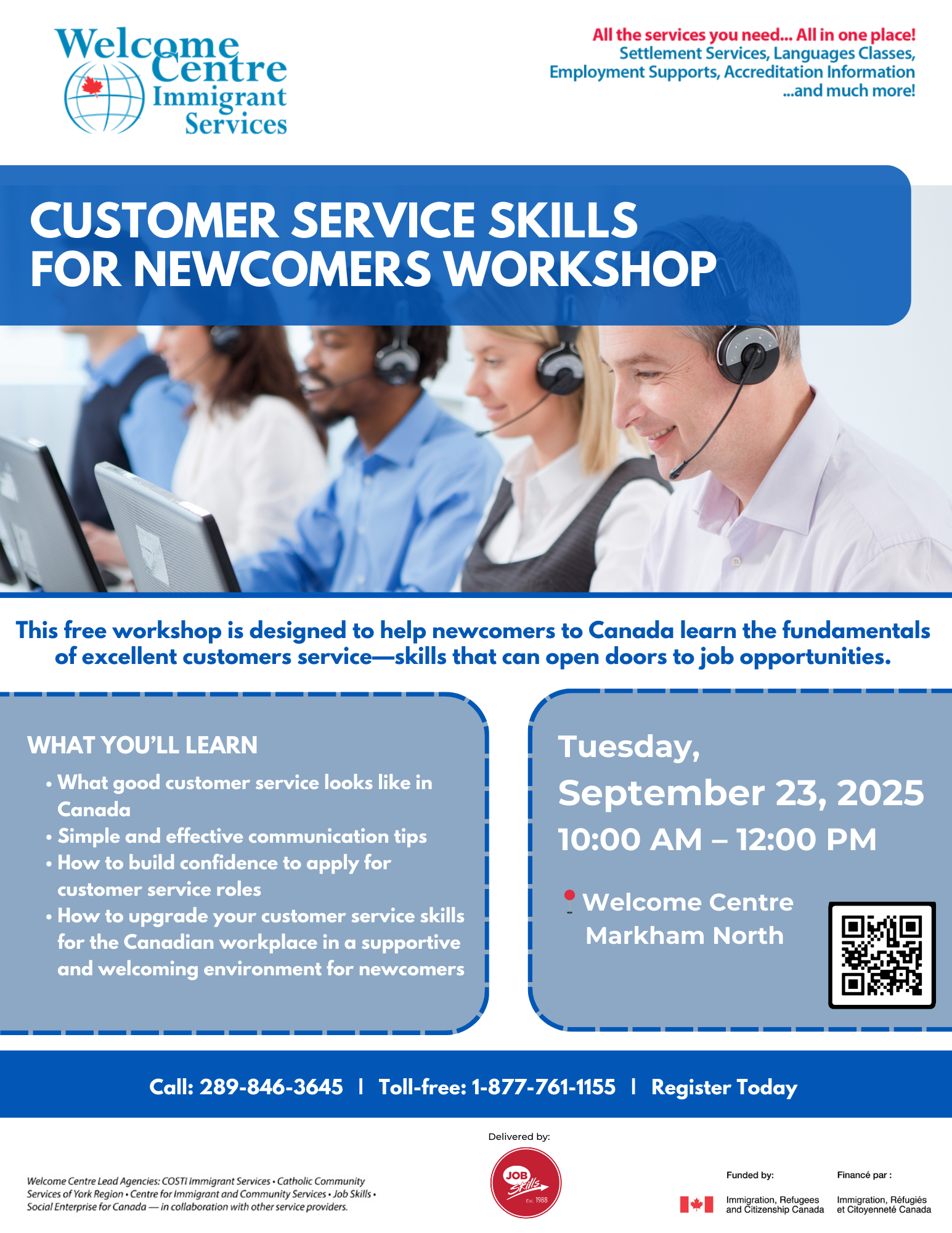 Customer Service Skills for Newcomers Workshop - Job Skills