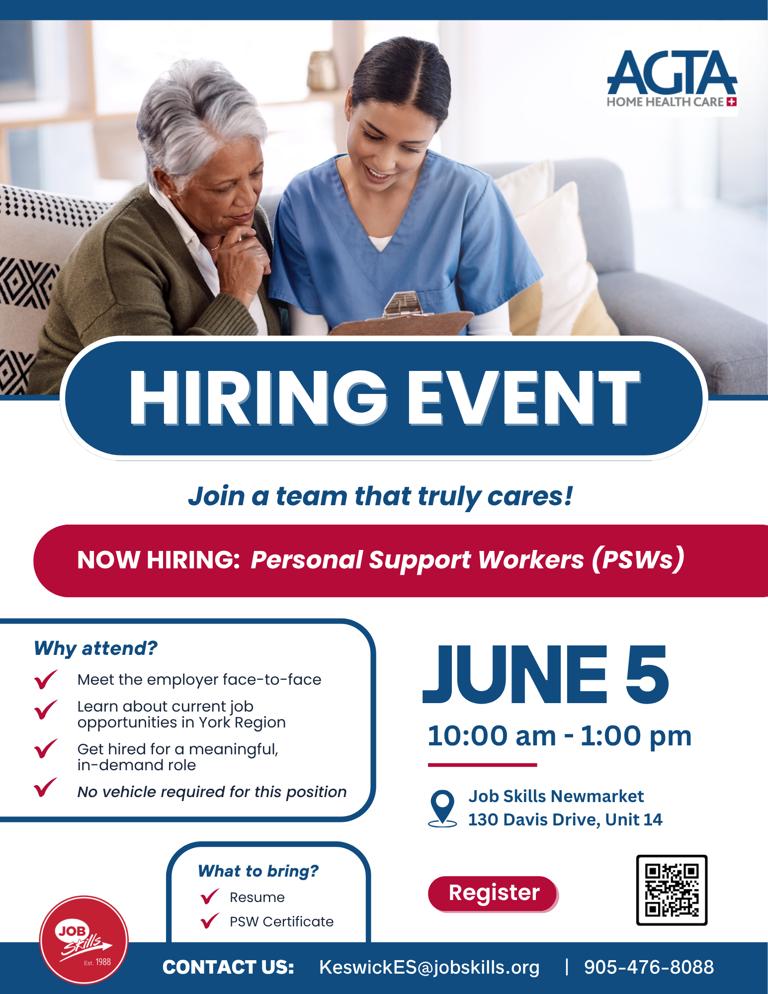 AGTA Home Health Care - Hiring Event - Job Skills